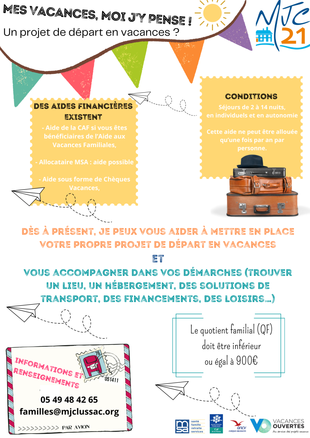 La MJC 21 accompagne les familles dans leur projet vacances – Persac